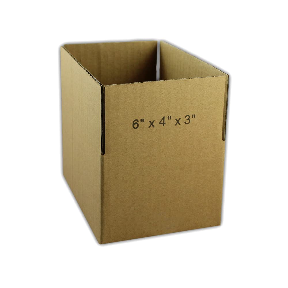 EcoSwift 150 6x4x3 Corrugated Cardboard Packing Boxes Mailing Moving Shipping Box Cartons
