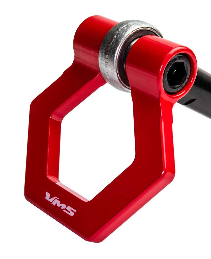 VMS RACING Front Tow Hook in RED Compatible with Chevy Chevrolet Corvette C7 Z06 ZR1 Stingray Oval Track 14-19 2014-2019