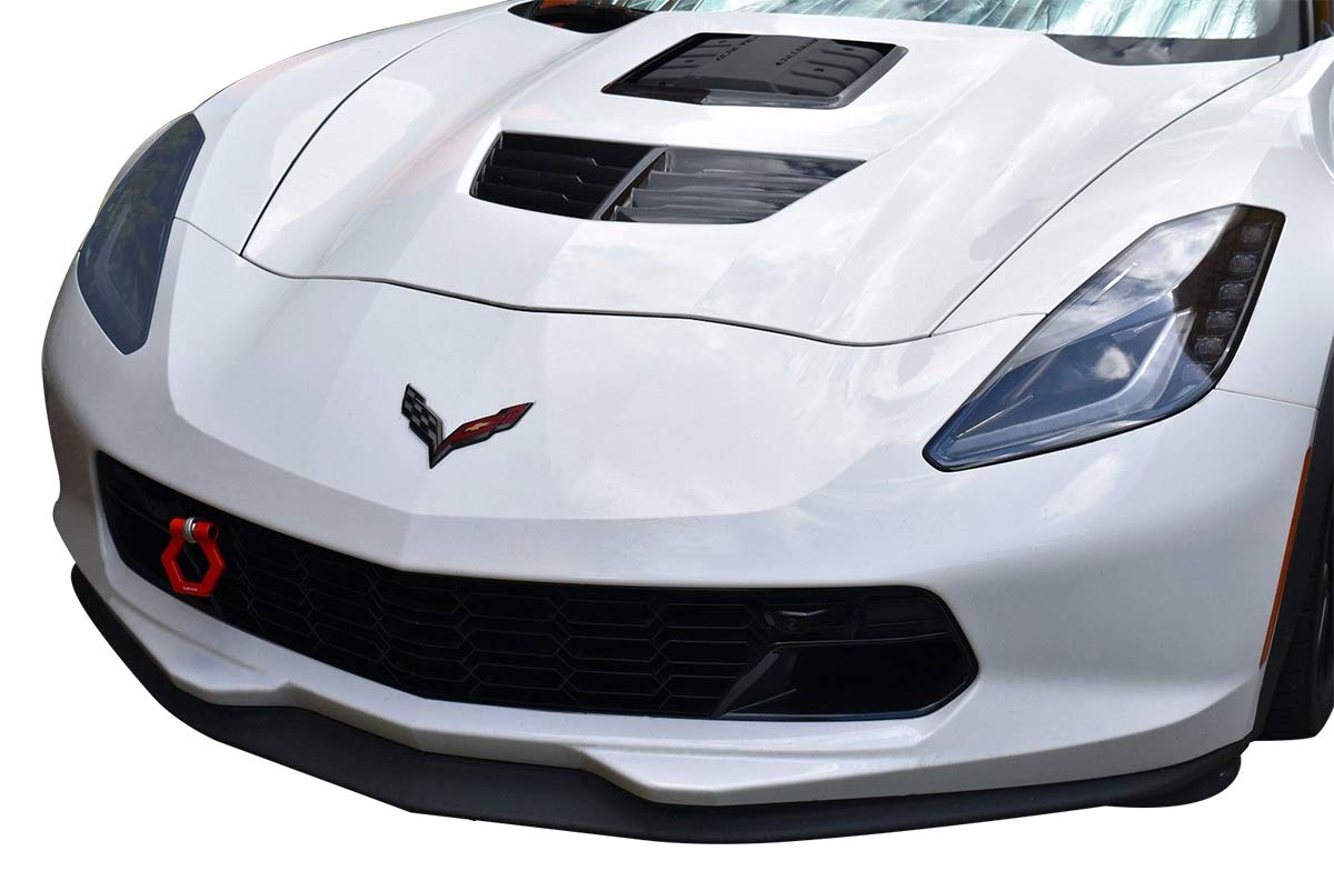 VMS RACING Front Tow Hook in RED Compatible with Chevy Chevrolet Corvette C7 Z06 ZR1 Stingray Oval Track 14-19 2014-2019