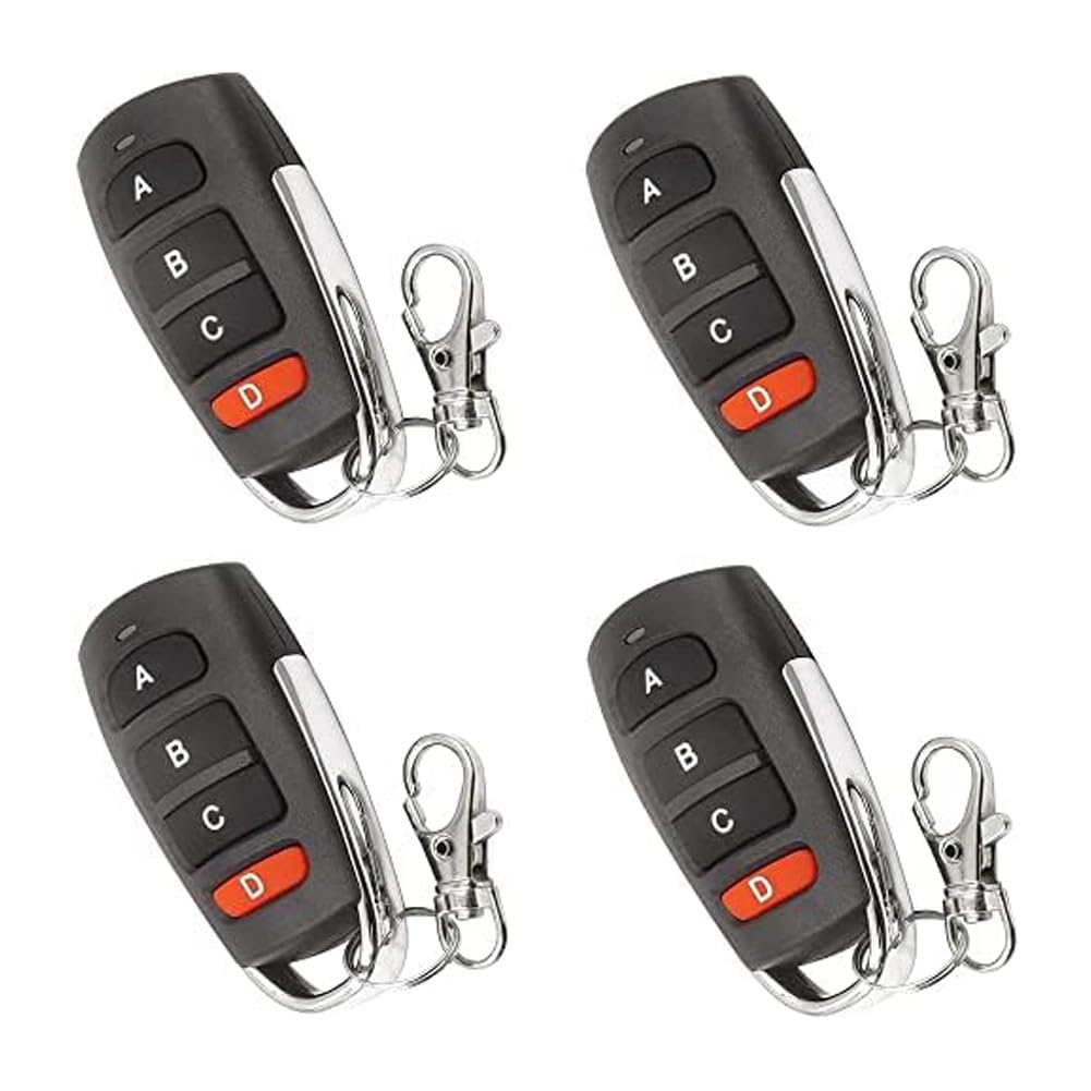 Pomojonbi 4Pcs Metal Door Remote Remote for Gate, Remote Control Key Fob, Replacement Garage Door