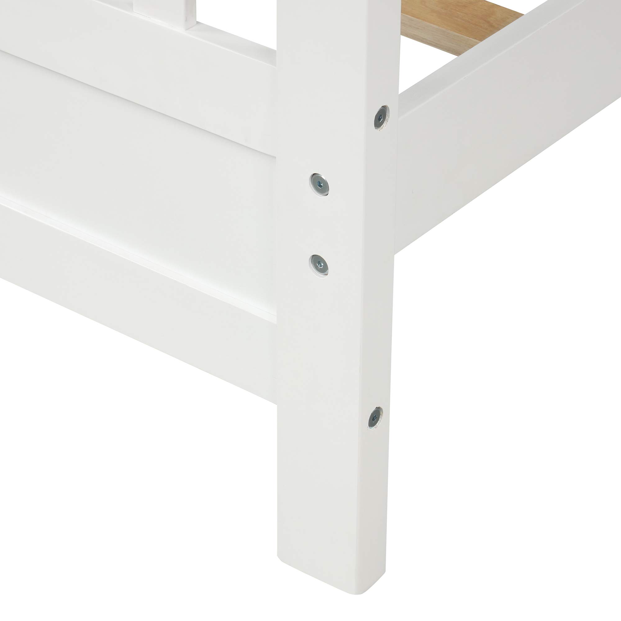 Harper & Bright Designs White Full Size Platform Bed Frame with Headboard and Footboard, Wooden Full Bed Frame with Sturdy Slat Support, Full Size Bed Frame for Bedroom, No Box Spring Needed (White)