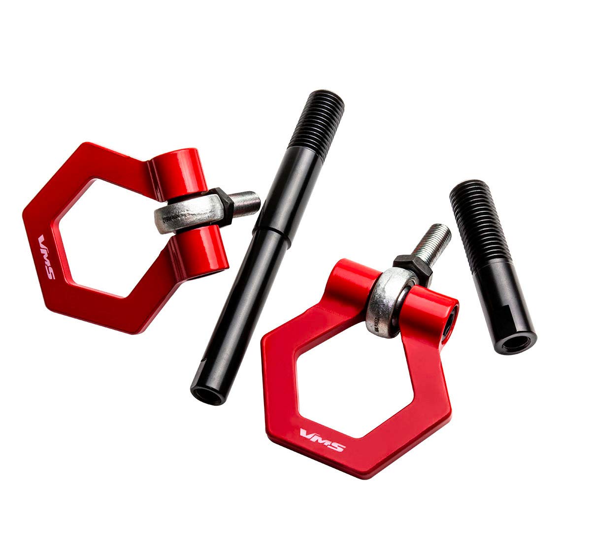VMS RACING Front and Rear Tow Hook in RED Compatible with Chevy Chevrolet Corvette C7 Z06 ZR1 Stingray Oval Track 14-19 2014-2019