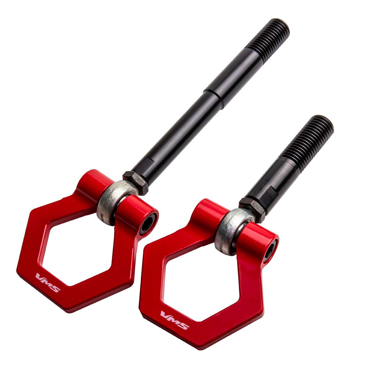VMS RACING Front and Rear Tow Hook in RED Compatible with Chevy Chevrolet Corvette C7 Z06 ZR1 Stingray Oval Track 14-19 2014-2019