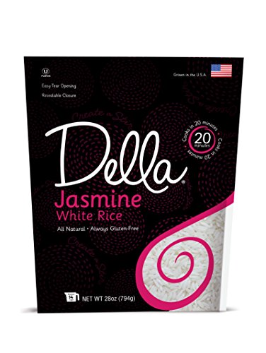 Della Rice Jasmine White Rice, 28 Oz, (Pack of 1)