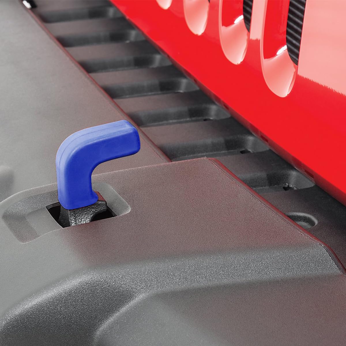 BESULEN Factory Bumper Tow Hook Covers, Car Front Bumpers Tow Hook Protector, Rubber Tow Hook Covers Protect from Scuffs and Scratches, Car Accessories Adds Cushioned Grip to Tow Strap (Blue)
