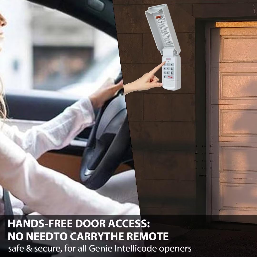Wireless Garage Door Remote Opener Keyless Keypad Fits for Genie Intellicode Older Models GWKP, GWK-IC, ACSDG, ACSDA1