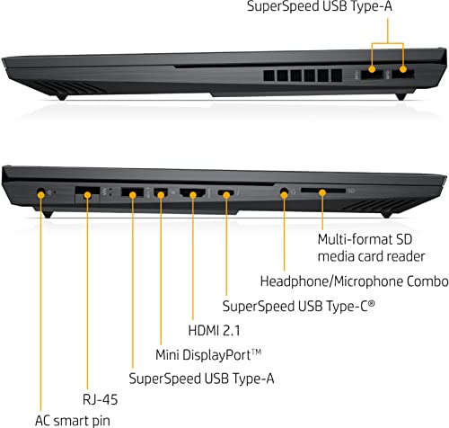 HP OMEN 16.1 Inch Gaming Laptop, AMD Ryzen 7 5800H, 32GB RAM, 1TB SSD, NVIDIA GeForce RTX 3050 Ti, Win 11 H, 144Hz Refresh Rate, Bundle with JAWFOAL