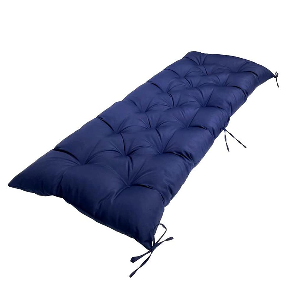 Waterproof Outdoor Bench Cushion, 48"x20", Swing Cushion Patio Furniture Cushions 3 Seater, for Garden Patio Furniture Lounger Bench (Navy blue, 48x20 in)