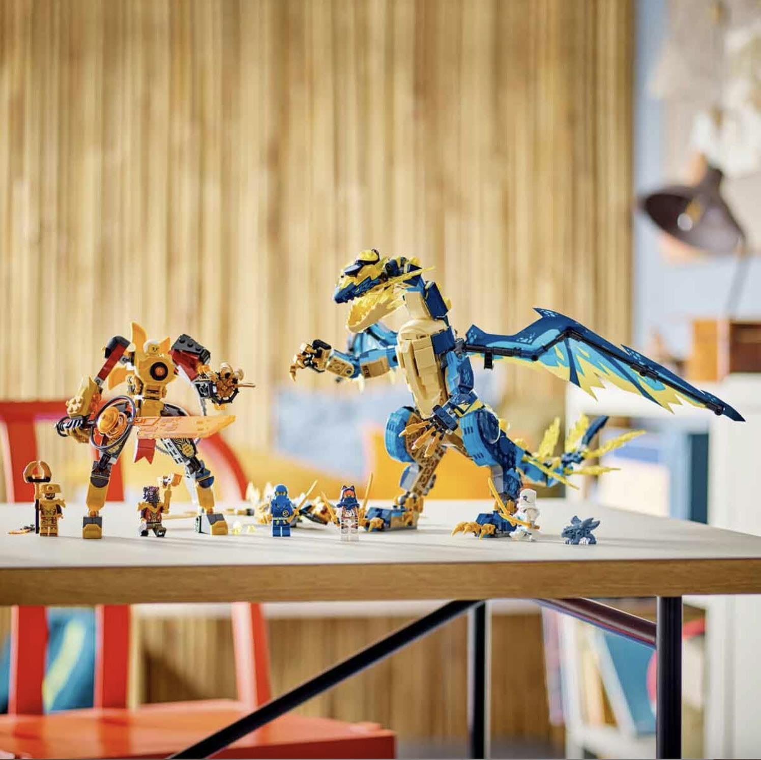LEGO 71796 Ninjago The Elemental Dragon Against Empress' Robot Large Construction Toy for Christmas, with Figures and 6 Ninja Minifigures, Collectible Set, Kids Gift