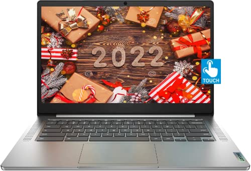 Lenovo Chromebook 3 Laptop Computer, 14-Inch Full HD Touchscreen Display, Mediatek 8-Core MT8183C, 4GB RAM, 64GB eMMC, Webcam, USB-C, Bluetooth, SD Card Reader, WiFi, Chrome OS, Grey, TiTac Card