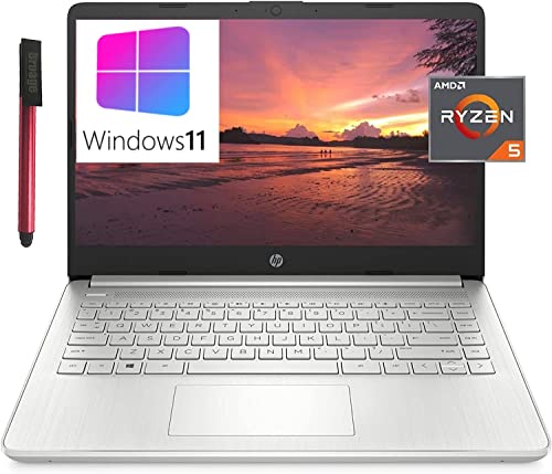 HP 2022 Newest 14 14.0" FHD Laptop Computer, Hexa-Core AMD Ryzen 5 5500U up to 4.0GHz (Beat i5-1135G7), 16GB DDR4 RAM, 1TB PCIe SSD, WiFi 6, Bluetooth 5.2, Type-C, Windows 11, BROAG 64GB Flash Drive