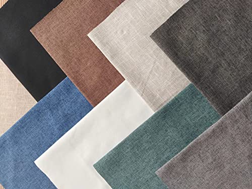 SINCERE Color Swatches for Custom Bench Cushion Pad, Fabric Samples for Personalized Bay Window Box Seat Cushion, Nonreturnable, Made to Order Mudroom Bench Pillow Cushion Indoor, Linen-Like Fabric