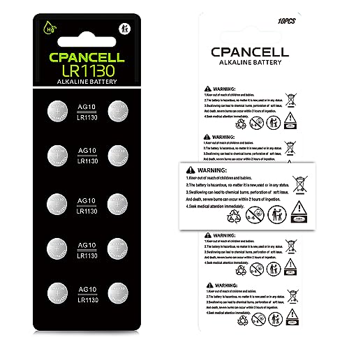 LR1130 AG10 Batteries, High Capacity SG10 389 189 Premium Alkaline Battery 1.5V Button Coin Cell Batteries (20 Count)
