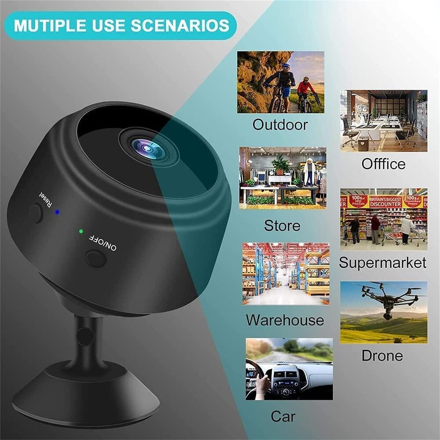 Camtrix Magnetic Mini Security Camera,Mini 1080p HD Wireless Magnetic Security Camera, Night Vision Motion Detection Security Cam Covert Cameras with App for Home Indoor Outdoor (2 pcs)
