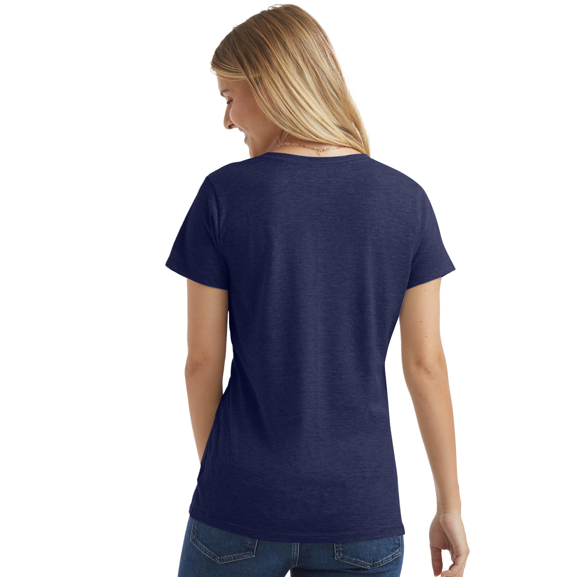 Hanes Womens Short Sleeve Graphic V-neck Tee Fashion-t-shirts, Pattern Elephant, Medium US