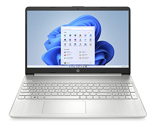 HP 15 Laptop, AMD Ryzen 3 3250U Processor, 8 GB RAM, 256 GB SSD Storage, 15.6-inch HD Micro-Edge Display, Windows 11 Home, Long-Lasting Battery, Fast Charge, 720p Webcam (15-ef2024nr), Natural silver