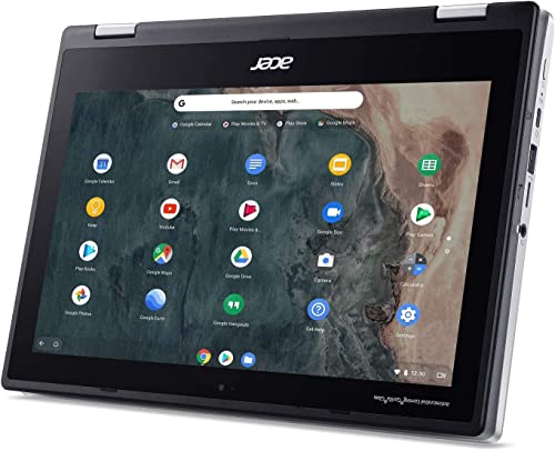 Acer 2022 Spin 311, 11.6" 2 in 1 HD (1366x768) Touch Convertible Chromebook Laptop, Intel Celeron N4000 up to 1.1GHz, 4GB LPDDR4, 64GB eMMC, Webcam, Bluetooth, WiFi, Silver, Chrome OS, EAT Pen