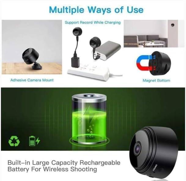 Camtrix Magnetic Mini Security Camera,Mini 1080p HD Wireless Magnetic Security Camera, Night Vision Motion Detection Security Cam Covert Cameras with App for Home Indoor Outdoor (2 pcs)