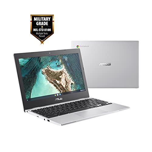 ASUS Chromebook CX1, 11.6" HD NanoEdge Display, Intel Celeron N3350 Processor, 32GB eMMC,  4GB RAM, Chrome OS, Transparent Silver, CX1100CNA-AS42