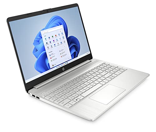 HP 15 Laptop, AMD Ryzen 3 3250U Processor, 8 GB RAM, 256 GB SSD Storage, 15.6-inch HD Micro-Edge Display, Windows 11 Home, Long-Lasting Battery, Fast Charge, 720p Webcam (15-ef2024nr), Natural silver