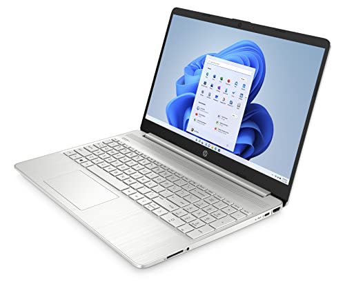 HP 15 Laptop, AMD Ryzen 3 3250U Processor, 8 GB RAM, 256 GB SSD Storage, 15.6-inch HD Micro-Edge Display, Windows 11 Home, Long-Lasting Battery, Fast Charge, 720p Webcam (15-ef2024nr), Natural silver