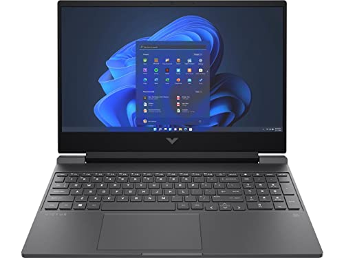 HP Victus 15 Gaming Laptop I 15.6'' Full HD IPS 144Hz 12th Gen Intel 8-Core i5-12450H (>i7-11370H) 8GB DDR4 512GB SSD GeForce GTX 1650 4GB Backlit USB-C HDMI B&O Win11 + 32GB MicroSD Card, Black