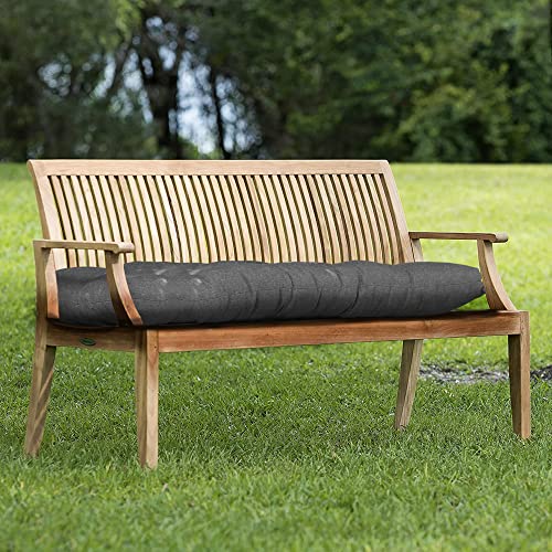RACE LEAF Bench Cushion 45" x 18" Grey, Outdoor/Indoor Water Resistant Bench Seat Pads, Tufted Loveseat Cushion for Swing, Wicker, Garden Bench, Indoor, Shoe Storage, Window, Piano
