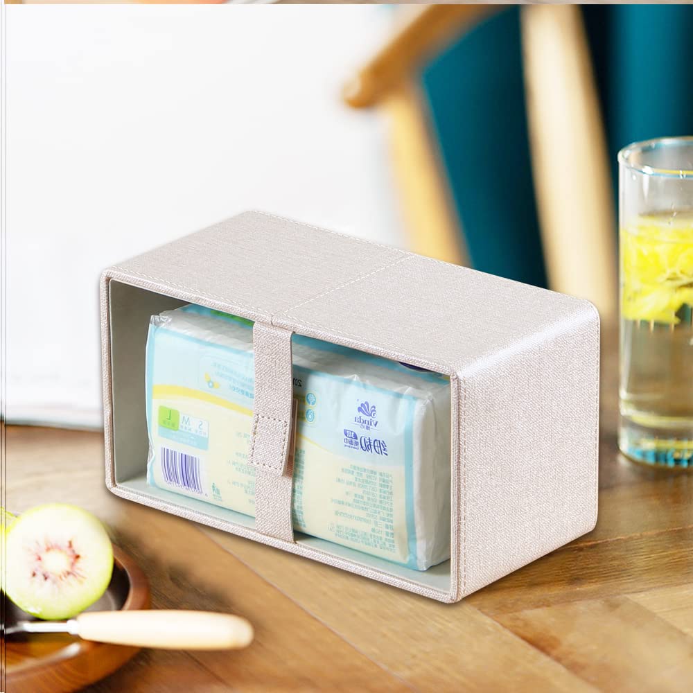 Tissue Box Cover,PU Leather Rectangular Tissue Box Holder,Napkin Dispenser,Decorative Holder/Organizer for Bathroom Vanity Countertop, Nightstand, Coffee Table, Home,Car