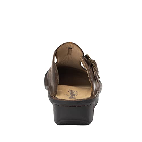 Alegria Women's Classic Oiled Brown Leather Clog 7-7.5 M US