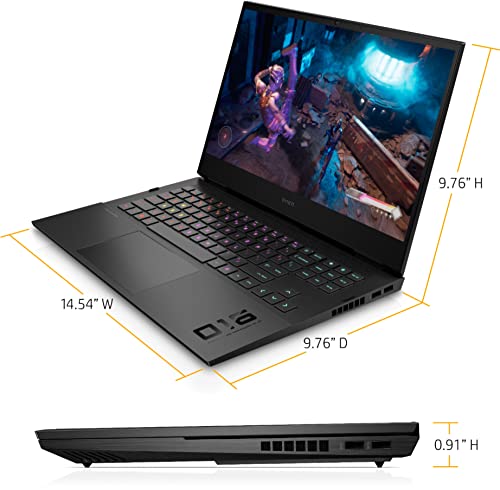 HP Omen 16 Gaming Laptop 16.1β FHD IPS 144Hz 7ms (100% sRGB) 11th Gen Intel 8-Core i7-11800H 32GB RAM 1TB SSD Geforce RTX 3060 6GB Backlit Thunderbolt Win11 Black + HDMI Cable