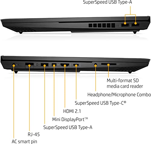 HP Omen 16 Gaming Laptop 16.1β FHD IPS 144Hz 7ms (100% sRGB) 11th Gen Intel 8-Core i7-11800H 32GB RAM 1TB SSD Geforce RTX 3060 6GB Backlit Thunderbolt Win11 Black + HDMI Cable