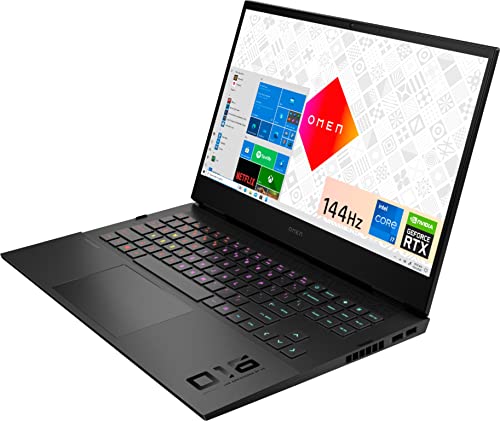 HP Omen 16 Gaming Laptop 16.1β FHD IPS 144Hz 7ms (100% sRGB) 11th Gen Intel 8-Core i7-11800H 32GB RAM 1TB SSD Geforce RTX 3060 6GB Backlit Thunderbolt Win11 Black + HDMI Cable