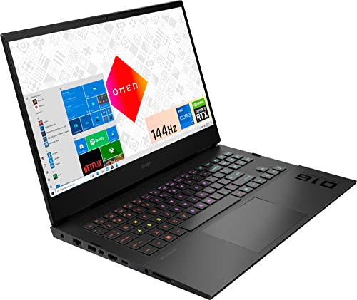 HP Omen 16 Gaming Laptop 16.1β FHD IPS 144Hz 7ms (100% sRGB) 11th Gen Intel 8-Core i7-11800H 32GB RAM 1TB SSD Geforce RTX 3060 6GB Backlit Thunderbolt Win11 Black + HDMI Cable
