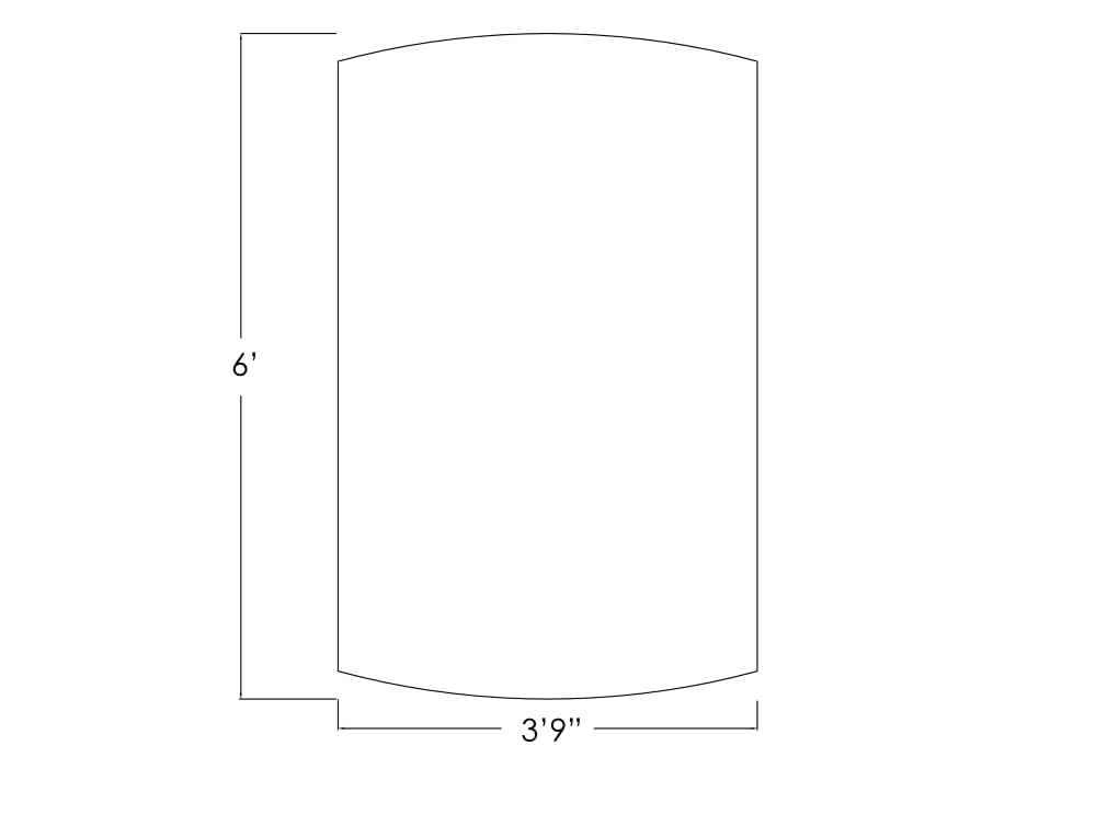SKUTCHI DESIGNS INC. 6 Person Arc Rectangle Conference Table | Metal T-Legs | Harmony Series | 48X72 | Asian Night