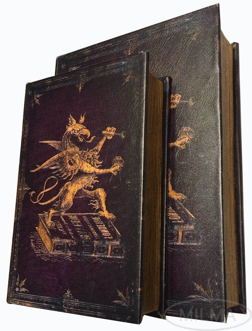 Royal Griffon Decorative Storage Book Boxes (Set (Includes Large and Small))