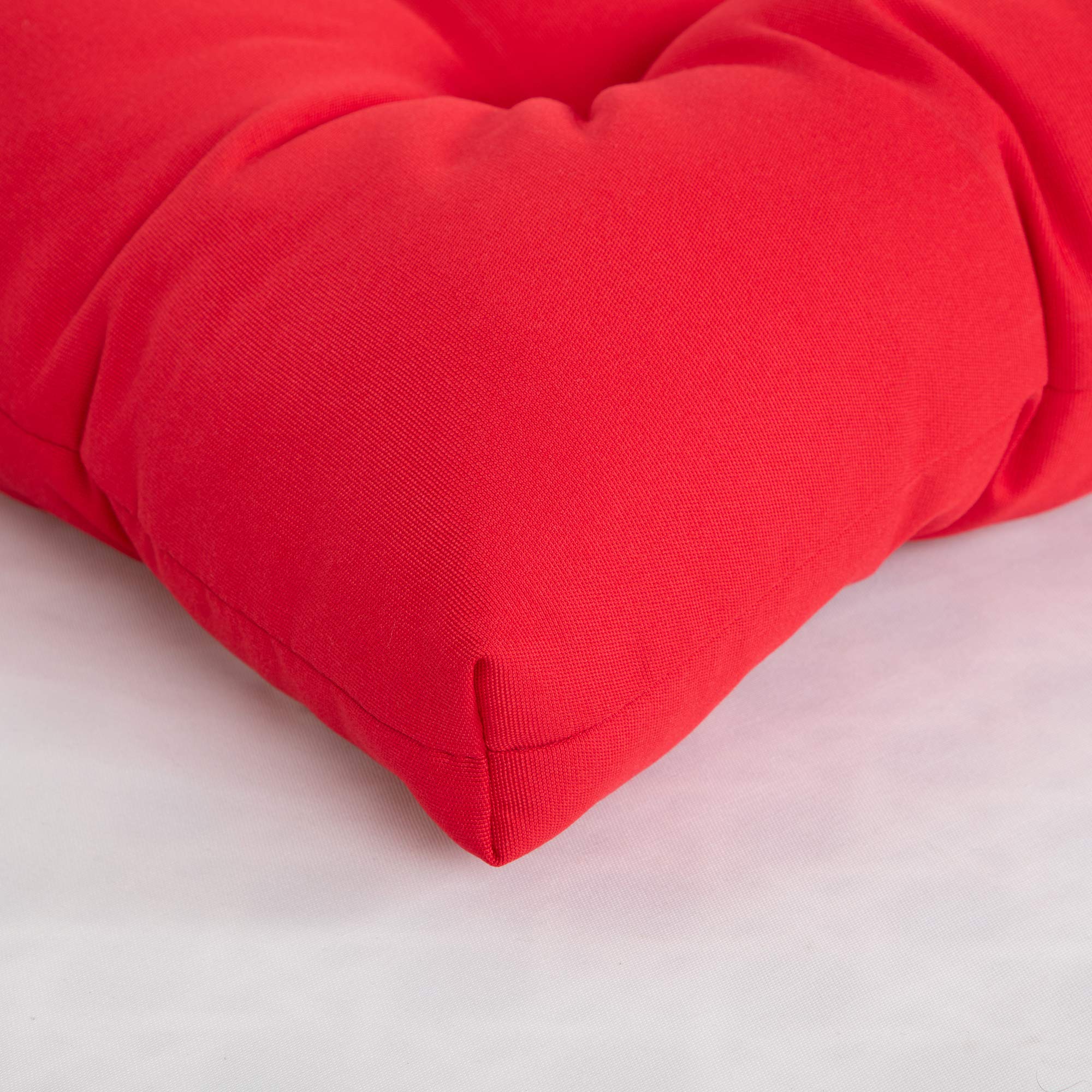 ARTPLAN Outdoor Bench Cushion for Patio Furniture,Tufted Patio Loveseat Cushion for Wooden Metal Wicker Bench Chair,48"X18"X4",Red