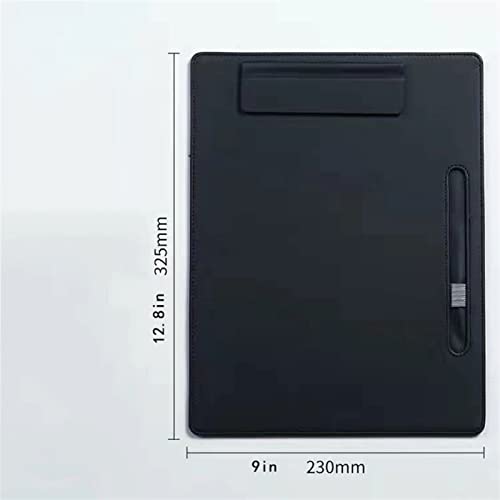 File Folder A4 Business Pad Folder Board Exam Writing Board Pad Board Special Clip Book Stationery Writing Pad Cardboard Signature Document Receipt Folder (Color : A4-Black)