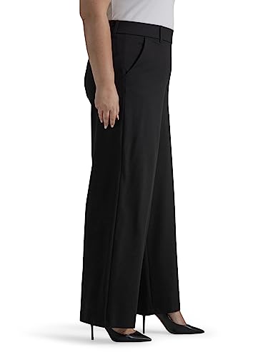 Lee Women's Size Ultra Lux Comfort Any Wear Wide Leg Pant, Unionall Black, 16 Plus