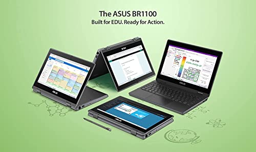 2022 Newest ASUS Military-Grade Student Laptop, 11.6" HD Certified Eye-Care Display, Intel Dual-Core Processor, 4GB RAM, Ethernet Port, Spill-Resistant Keyboard, Win10 Pro (256GB Storage) (Renewed)