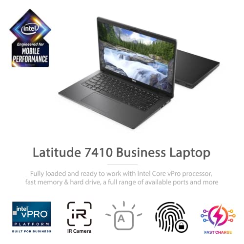 Dell Latitude 7410 Business Laptop, 14" FHD LED-Backlit Display, i7-10610U vPro, 32GB RAM, 1TB SSD, IR Camera, Backlit Keyboard, Fingerprint Reader, WiFi 6, Thunderbolt, NFC, Win 11 Pro