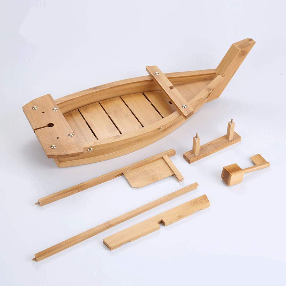 BIPEGE Wooden Sushi Boat Serving Tray, 28 Inch Sushi Plate for Restaurant or Home, Large Size Sushi Tray Serving Boat Plate for Restaurantware (71cm/28inch)