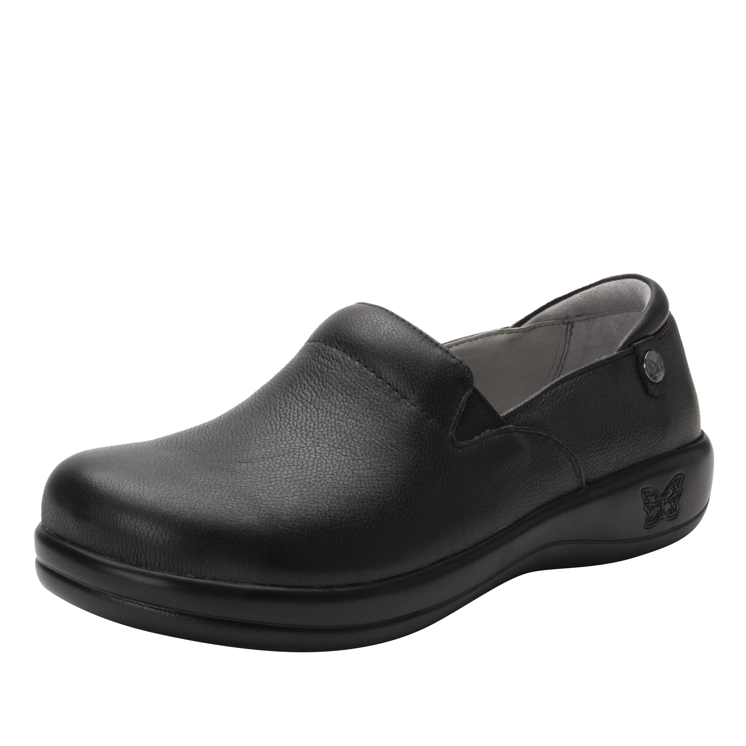 Alegria Womens Keli Professional Clog Upgrade Black Leather 11.5-12 M US