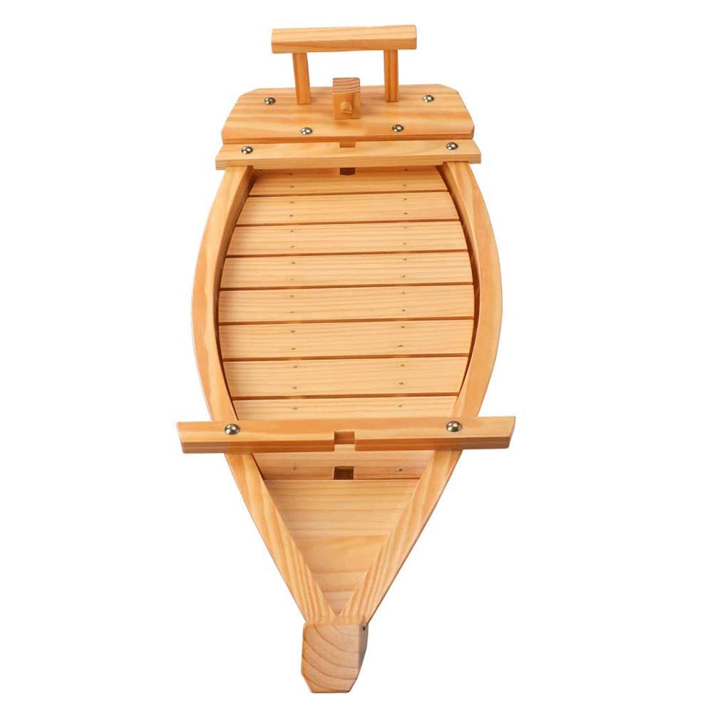 BIPEGE Wooden Sushi Boat Serving Tray, 28 Inch Sushi Plate for Restaurant or Home, Large Size Sushi Tray Serving Boat Plate for Restaurantware (71cm/28inch)