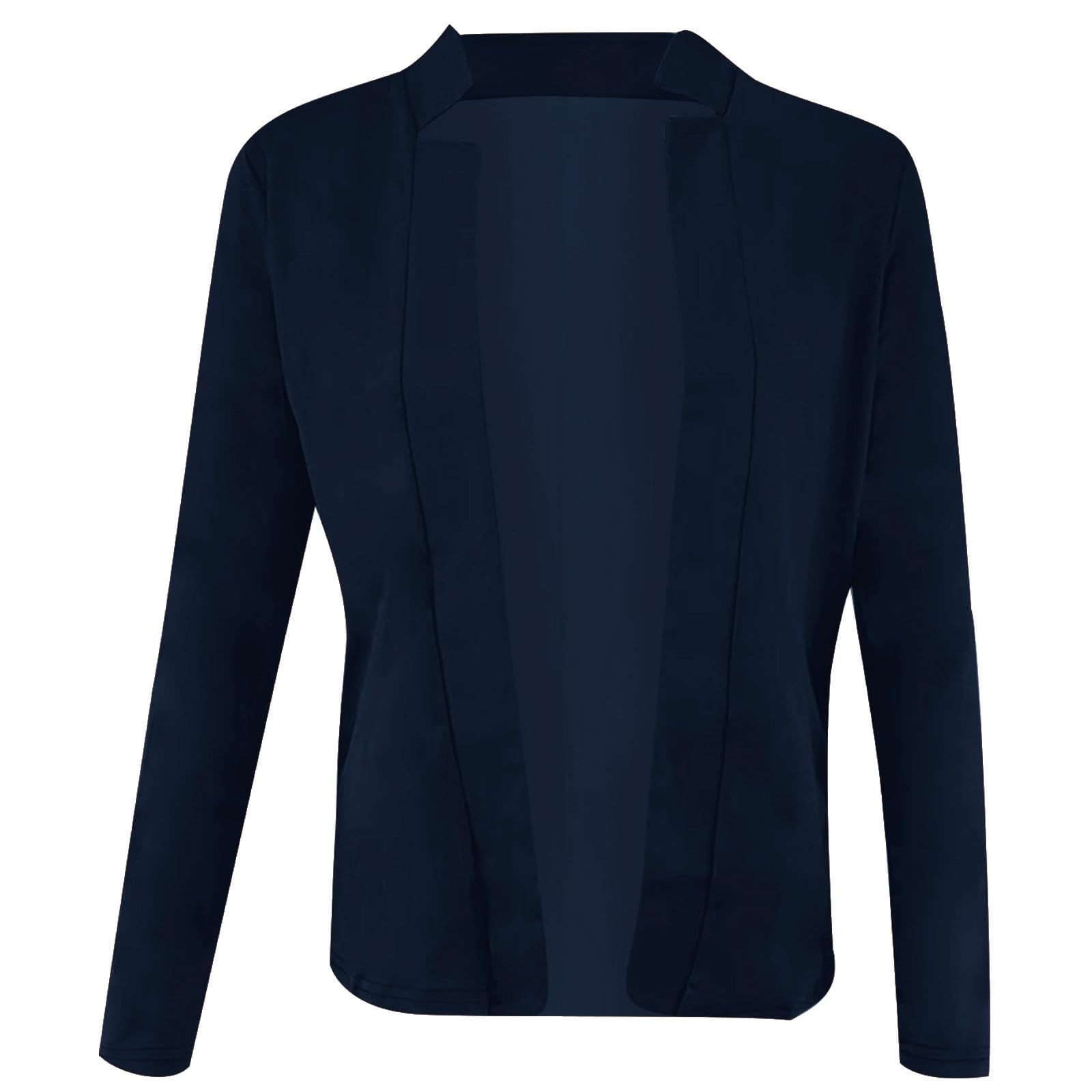 outlets Store Clearance Womens Casual Blazers Open Front Business Long Sleeve Jackets Plus Size Lightweight Work Office Blazer Cardigan