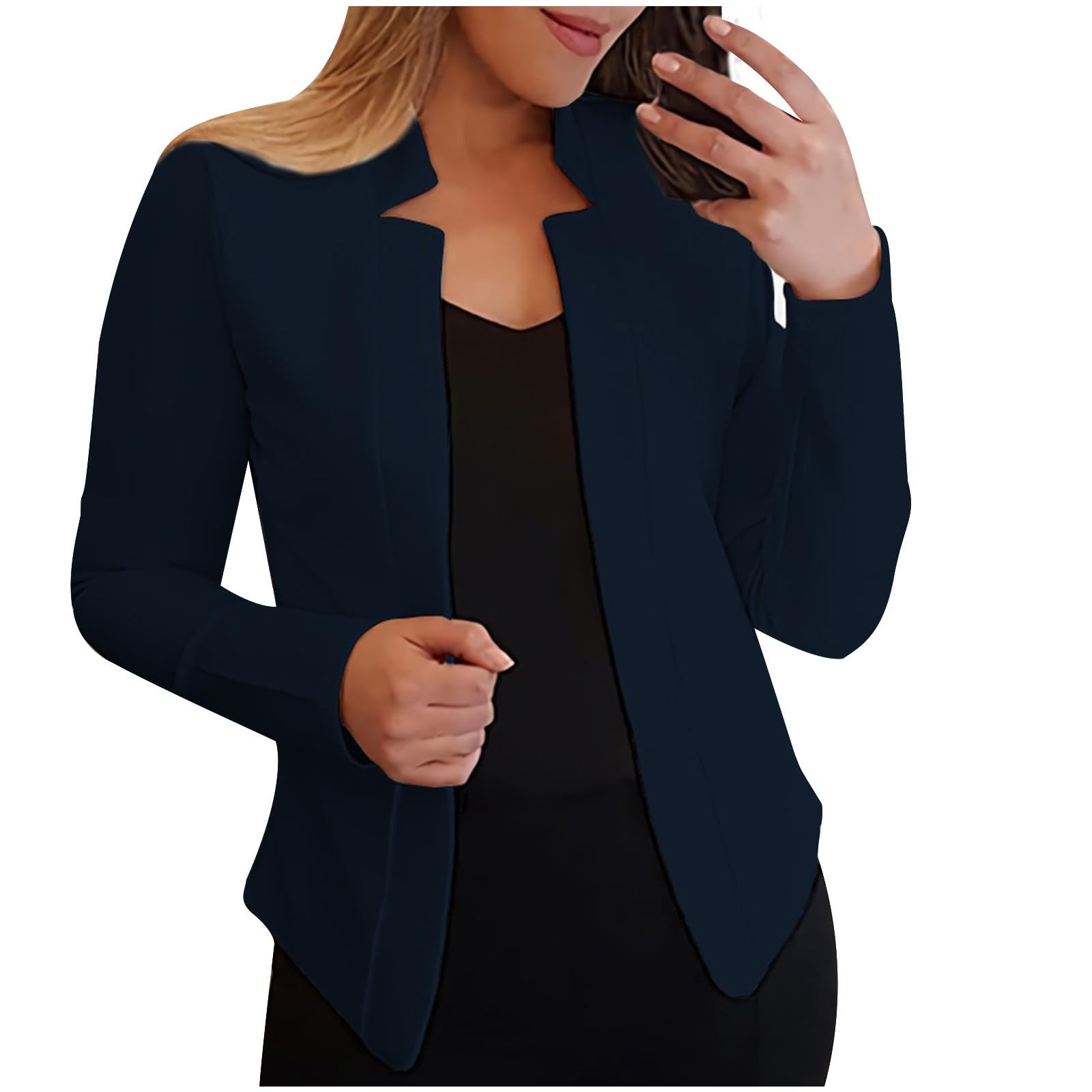 outlets Store Clearance Womens Casual Blazers Open Front Business Long Sleeve Jackets Plus Size Lightweight Work Office Blazer Cardigan