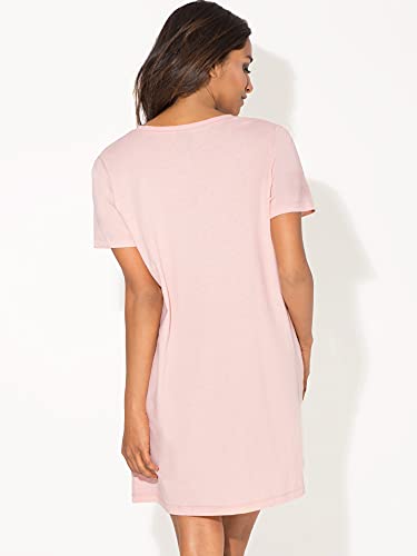 Smart & Sexy womens V-neck Oversized Sleep Shirt Pajama Top, Blushing Rose (Love), X-Large US