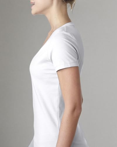 NEXT LEVEL APPAREL Womens CVC Deep V Tee (6640) Warm Gray l