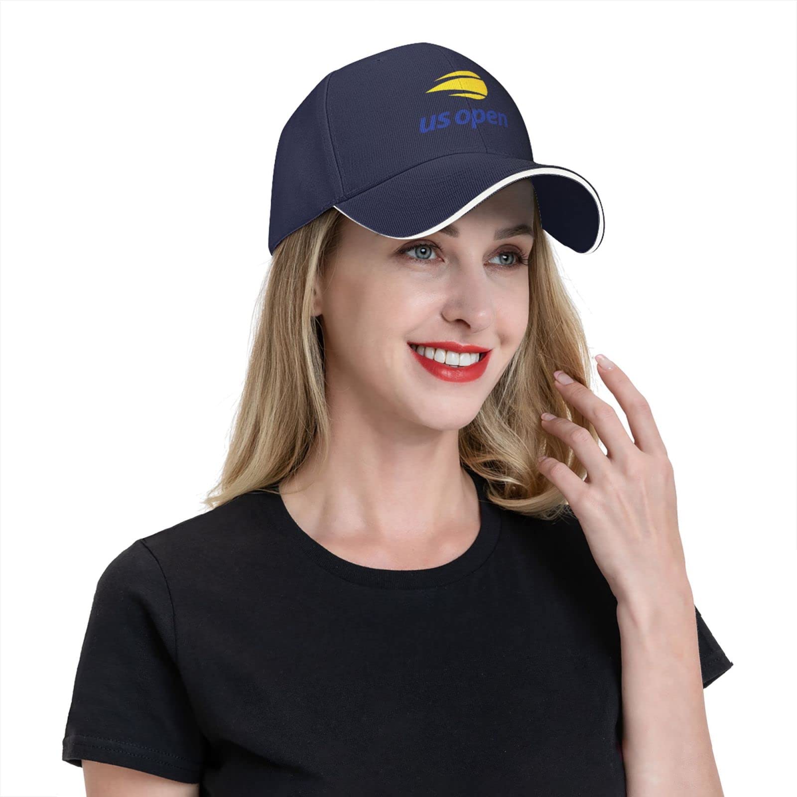 Us Open Tennis 2023 Sandwich Cap Unisex Classic Baseball Capunisex Adjustable Casquette Dad Hat Navy Blue