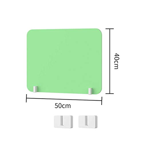 Sneeze Guard Panel for Desk Personal Protection Shield PVC Wood Board Privacy Shields Partition Panel for Office, Classroom, Exam, Restaurant-Green[40x50cm]