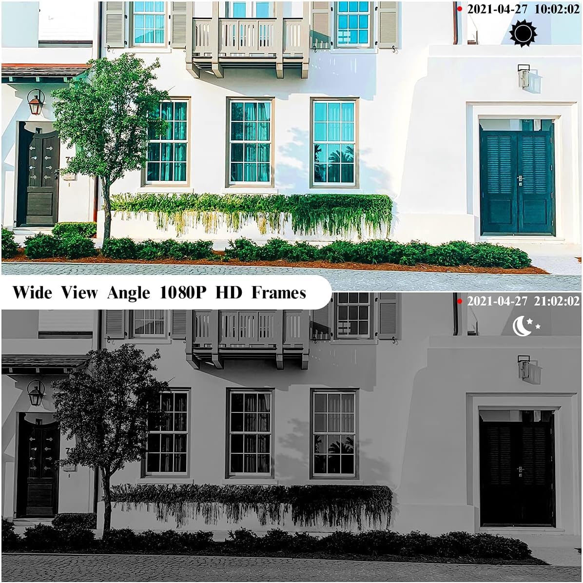 《 Two-Way Audio & Truly Wireles》 Outdoor Solar Powered Rechargeable Battery Camera, Surveillance WiFi Camera with Solar Panel, Security Home IP Camera, PIR Motion Detection, Waterproof, Night Vision